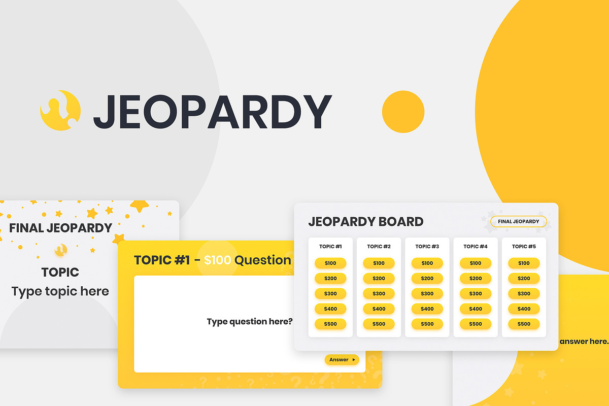 Jeopardy Google Slides, a Presentation Template by HiSlide.io