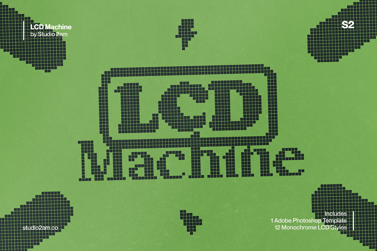 LCD Machine - Retro Display Effect, a Texture Graphic by Studio 2am ...