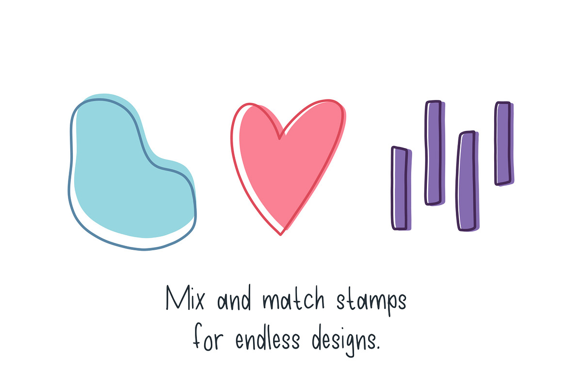 DOODLE BUNDLE - Procreate Stamps, a Brush Add-On by Michelle Kirsch Creative