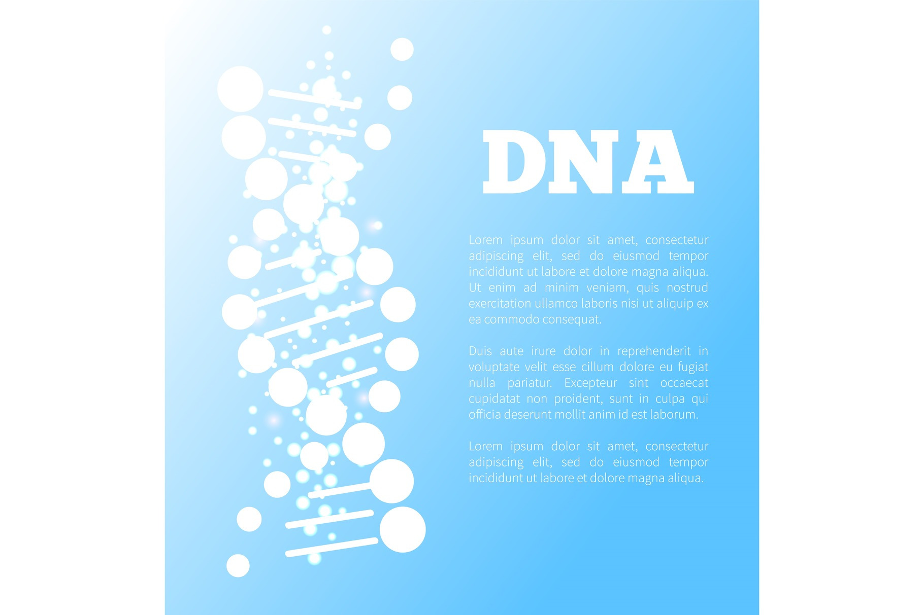 DNA Poster of Blue Color, Vector Illustration, a Healthcare ...