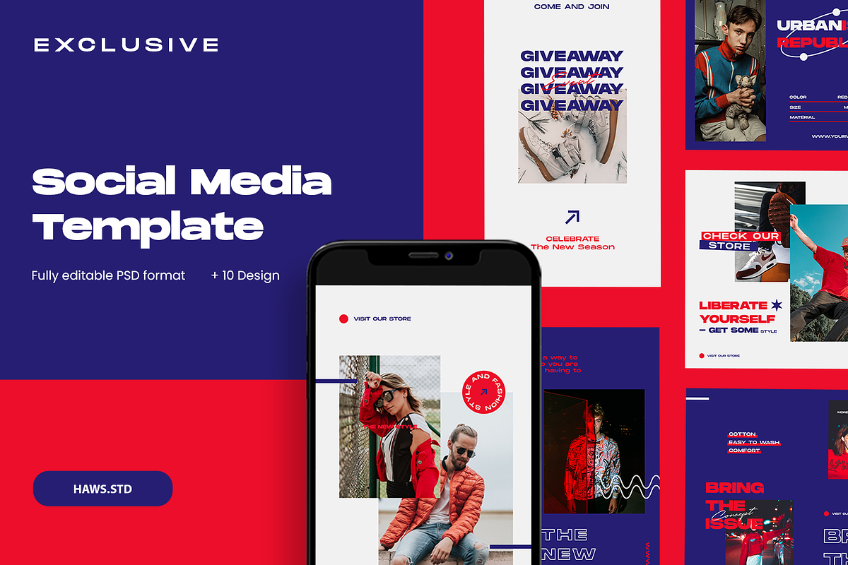 Social Media Template, a Social Media Template by Haws.std