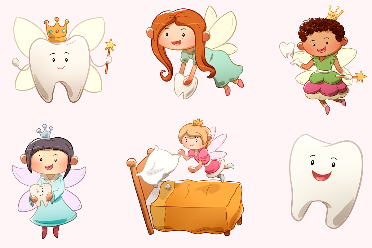 Tooth Fairy Clip Art Collection, an Illustration by Keepin' It Kawaii
