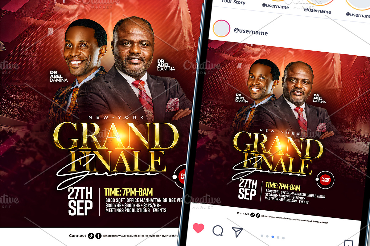 grand finale church flyer template