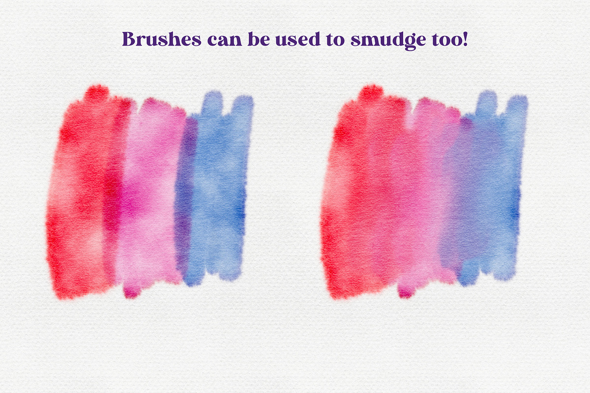 Watercolor Procreate Brushes, a Brush Add-On by The Creative Bix