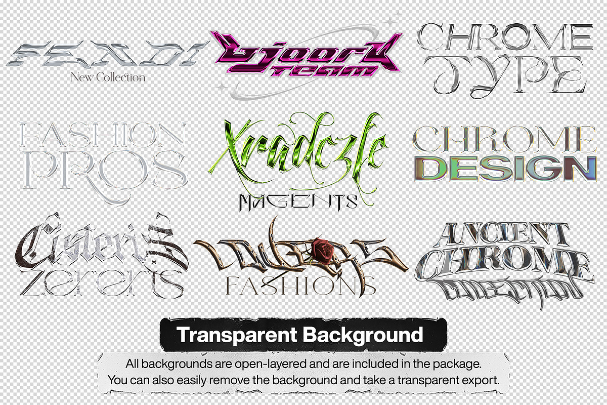 Chrome Text Effects Vol.6, a Layer Style Add-On by Hyperpix Productions