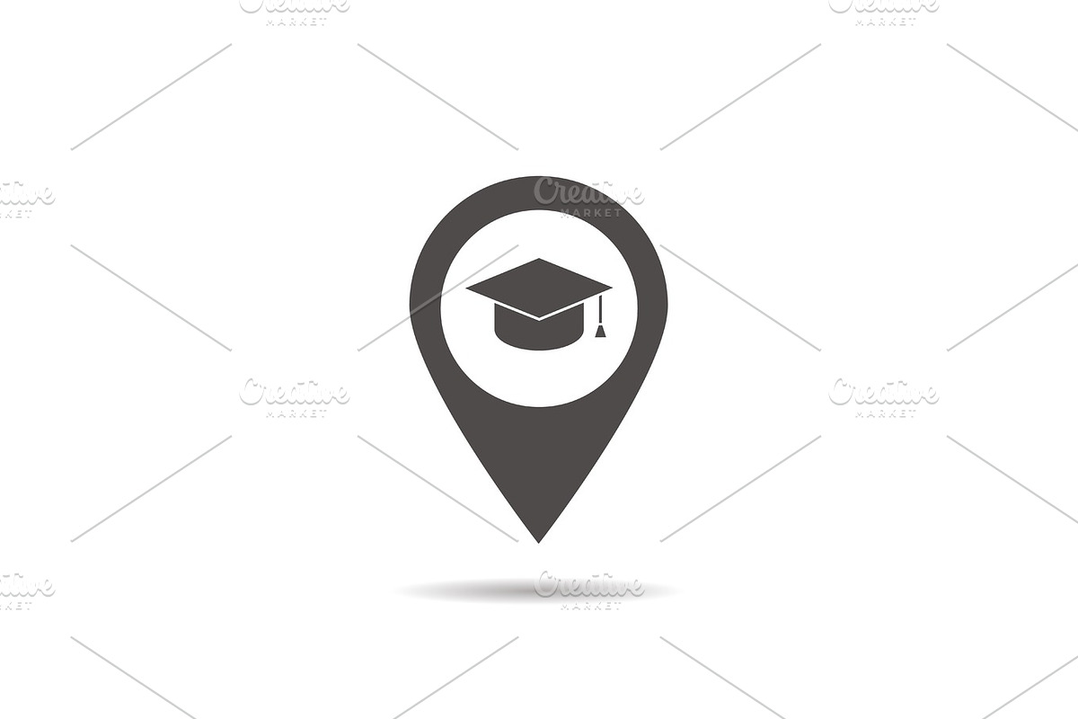 University location icon, an Education Illustration by bsd studio