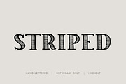 Striped: A Hand-Lettered Font, a Serif Font by Britt Fabello | Creative ...