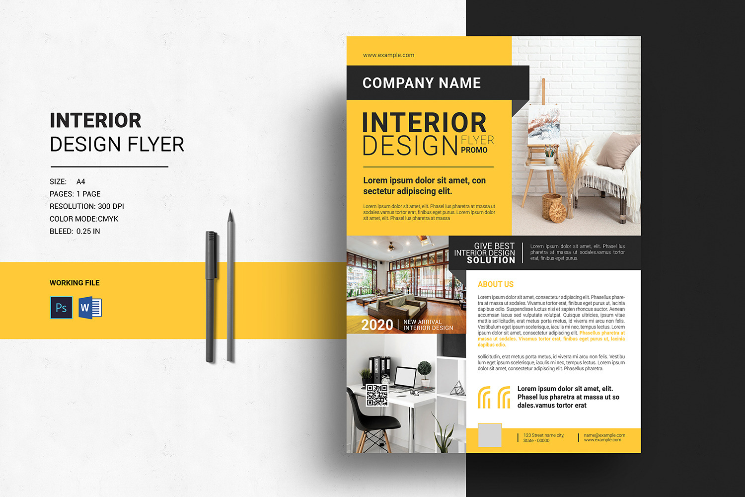 Interior Flyer Design, a Flyer Template by crazyOWL