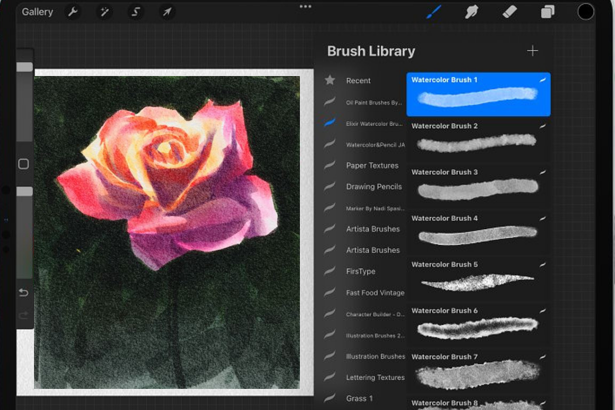 Elixir Watercolor Procreate Pack, a Brush Add-On by ArtbyHien