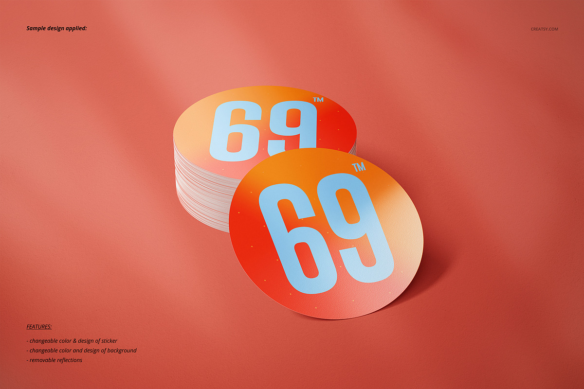 Sticker Generator Mockup Set, a Product Mockup by creatsy5