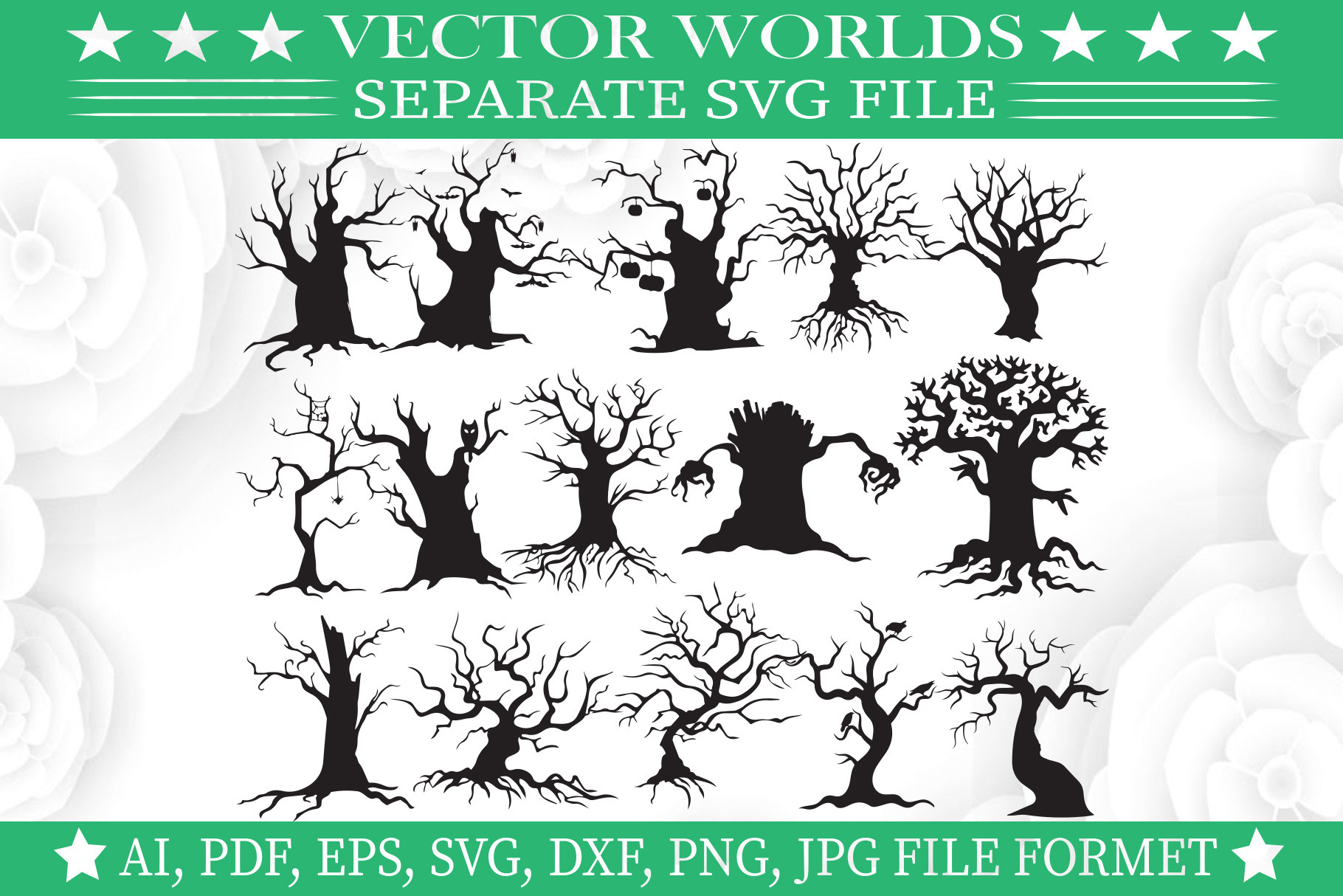 Haunted Tree Svg, Haunted, Tree Svg, an Object Graphic by VectorWorlds