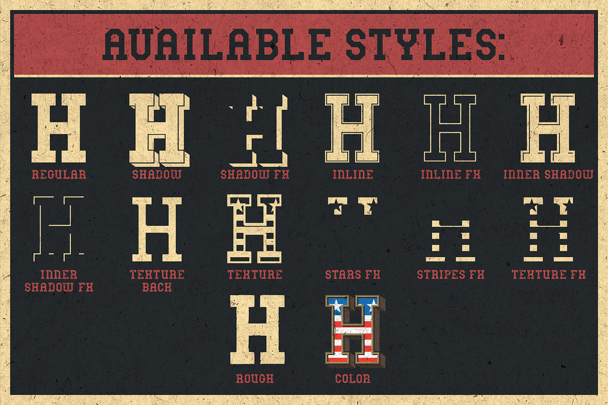 Bodybuilder Layered Font, a Symbol Font by VozzyStock