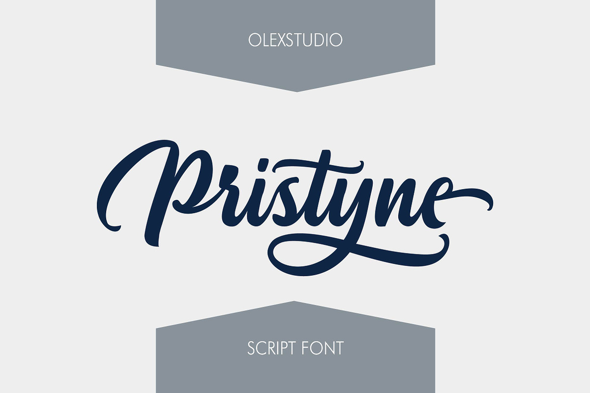 PRISTYNE Script, a Script Font by Olexstudio | Creative Market