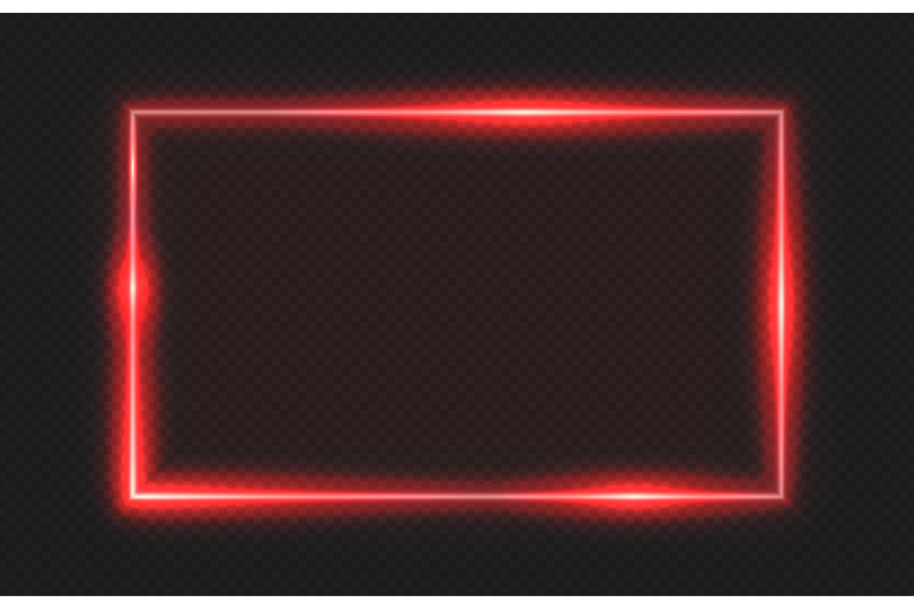 Red neon frame. Lighting banner on | Background Graphics ~ Creative Market