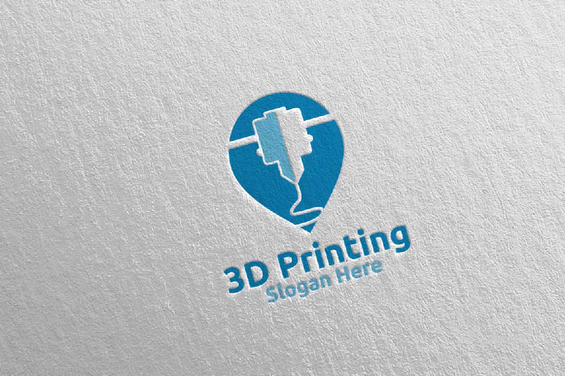 Pin Locator 3D Printing Logo 63, a Branding & Logo Template by denayunebgt