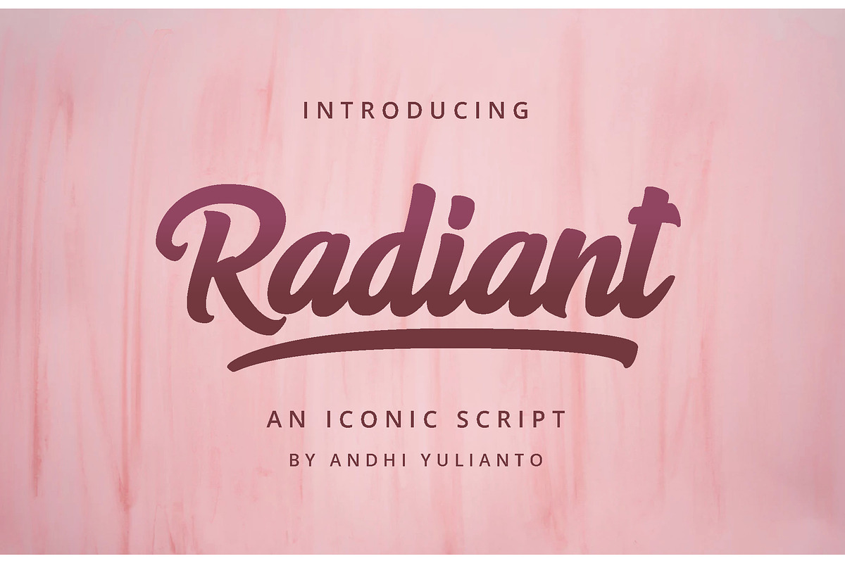 Radiant Script the bold iconic Font