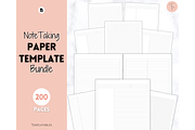 Note Taking Paper Printables - Template Bundle | Creative Market