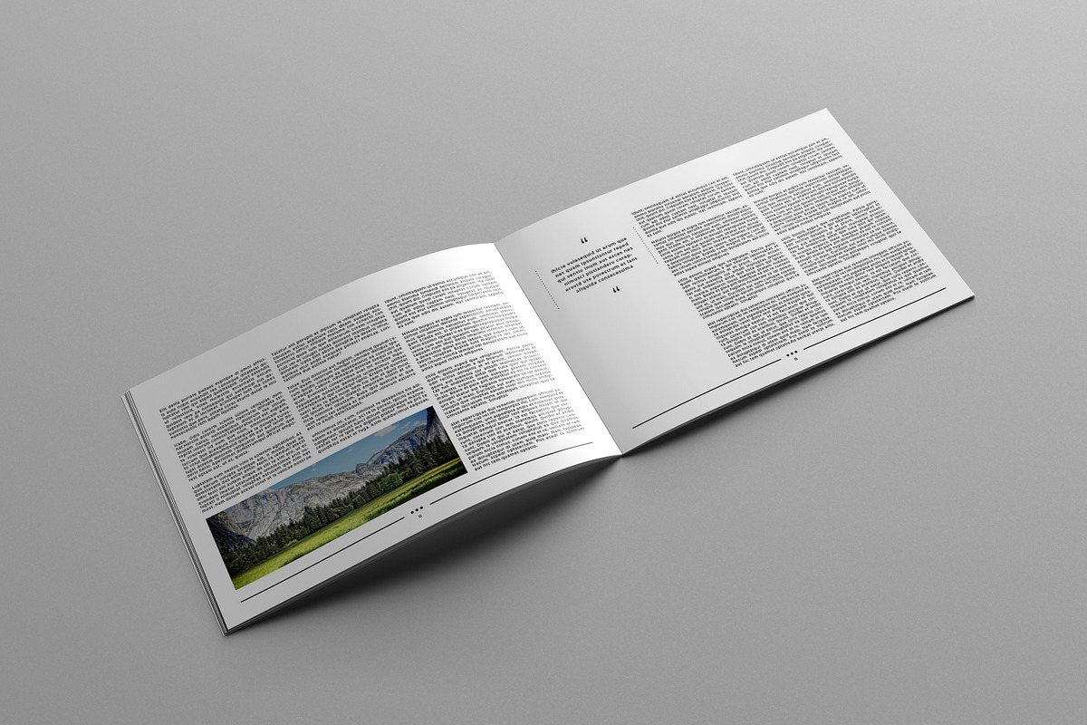 Minimal Landscape Magazine Template, a Magazine Template by Uloel Design