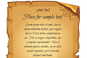 Old damaged paper with example text, a Decorative Illustration by ...