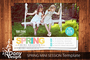 Spring Mini Sessions PSD Template, a Flyer Template by DonyDesigns