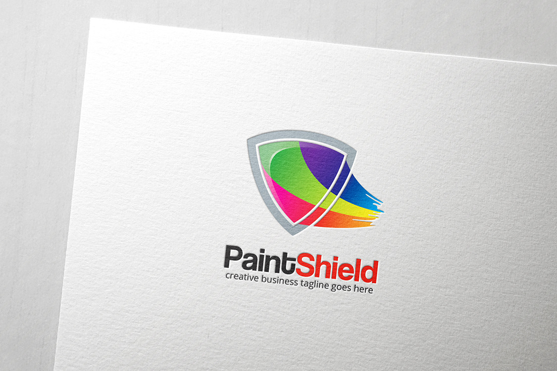Paint Shield Logo, a Branding & Logo Template by Slim Studio