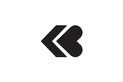 KB Heart Logo Design, a Branding & Logo Template by FransiskaDesign