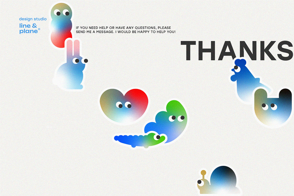 Gradient Emojis Shapes 32 Pieces