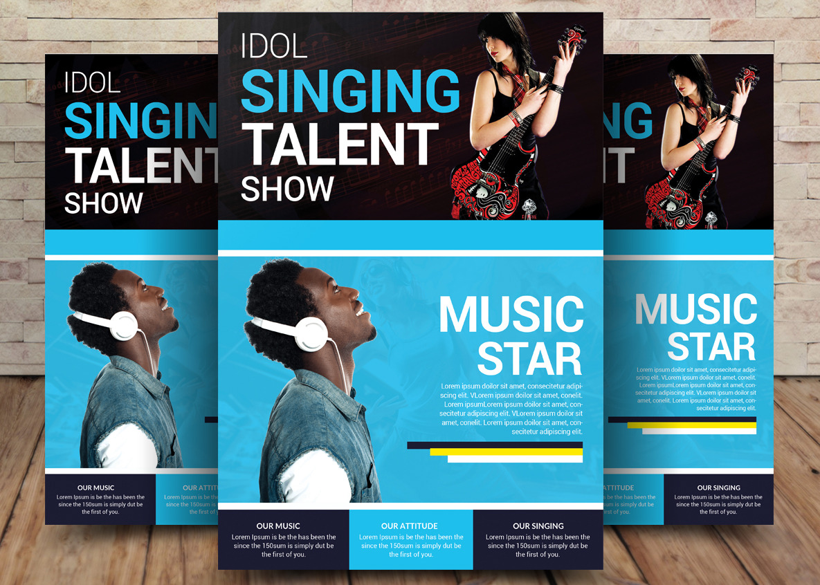 Idol Sing Talent Show Flyer, a Flyer Template by graphicforest