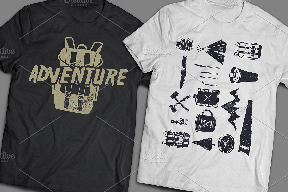 Bushcraft Icons and Hiking Symbols, a Solid Icon by JeksonGraphics