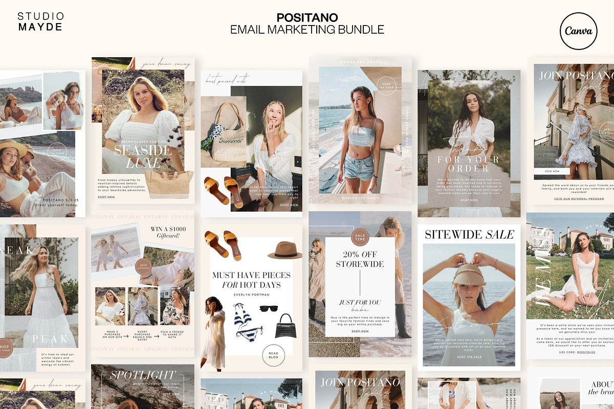 POSITANO | Email Marketing Bundle, an Email Template by Studio Mayde