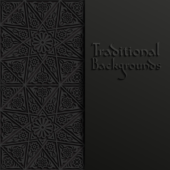 Set of traditional backgrounds, a Decorative Illustration by Absent A