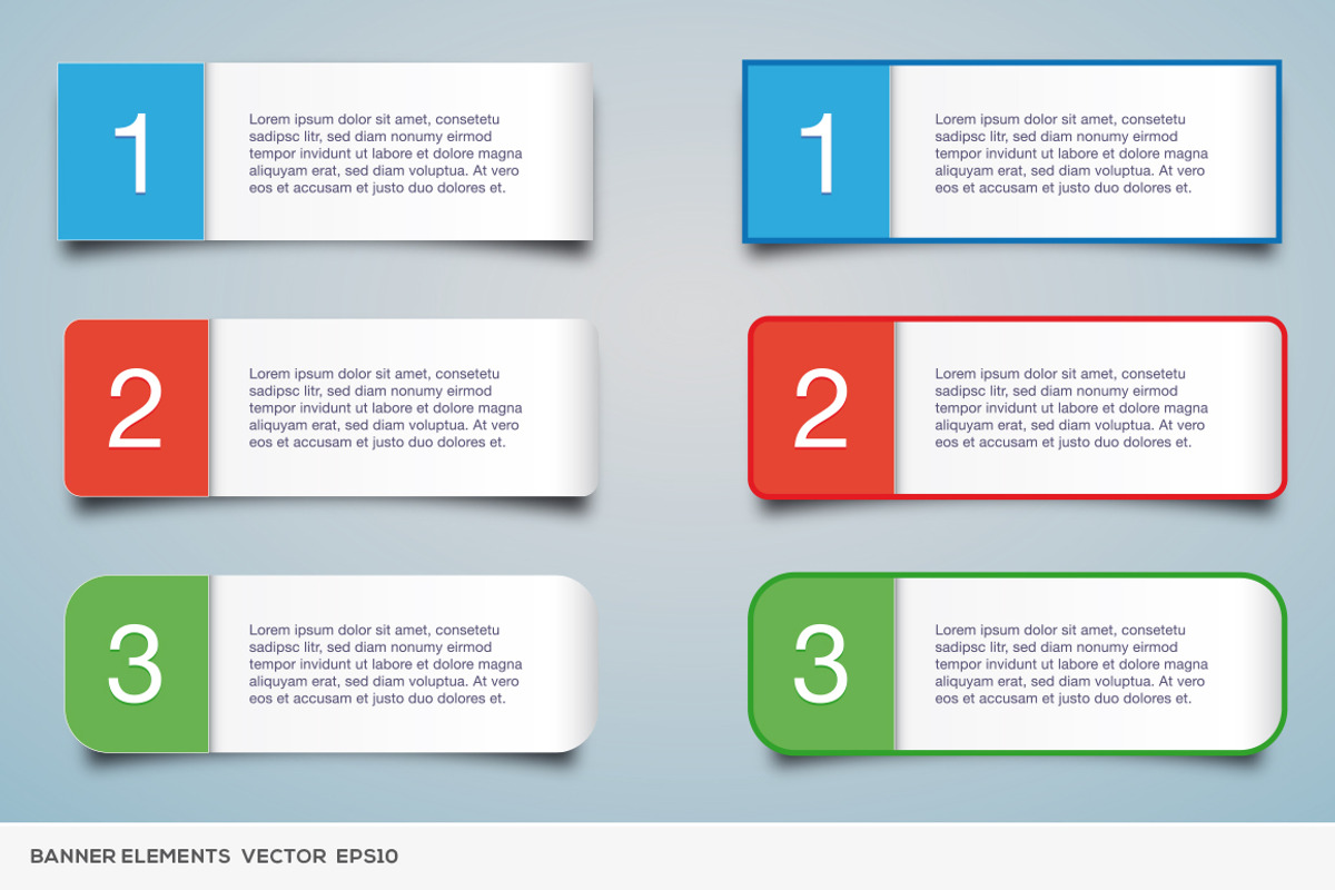 Banner Elements vol.2, an Object Graphic by PixaSquare