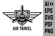 Aviation training center emblem SVG, an Icon by Vectorhight