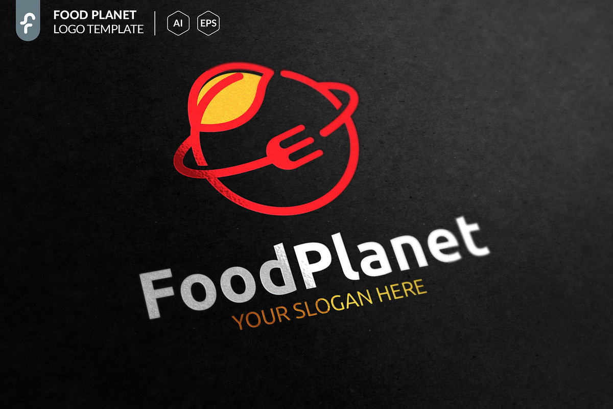 Food Planet Logo, a Branding & Logo Template by ft.studio