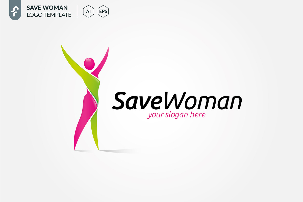Save Woman Logo, a Branding & Logo Template by ft.studio