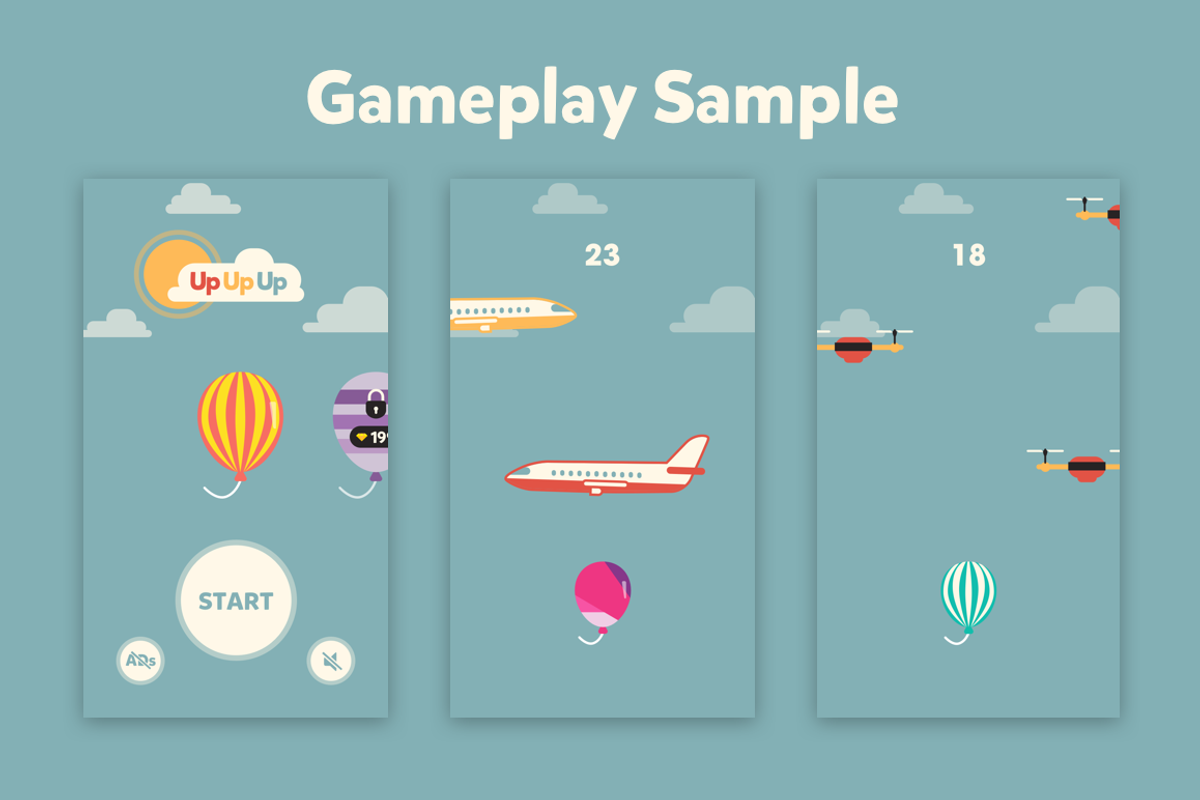 Balloon Kit - Flat 2D Game Assets, an Illustration by Classy Circle Designs