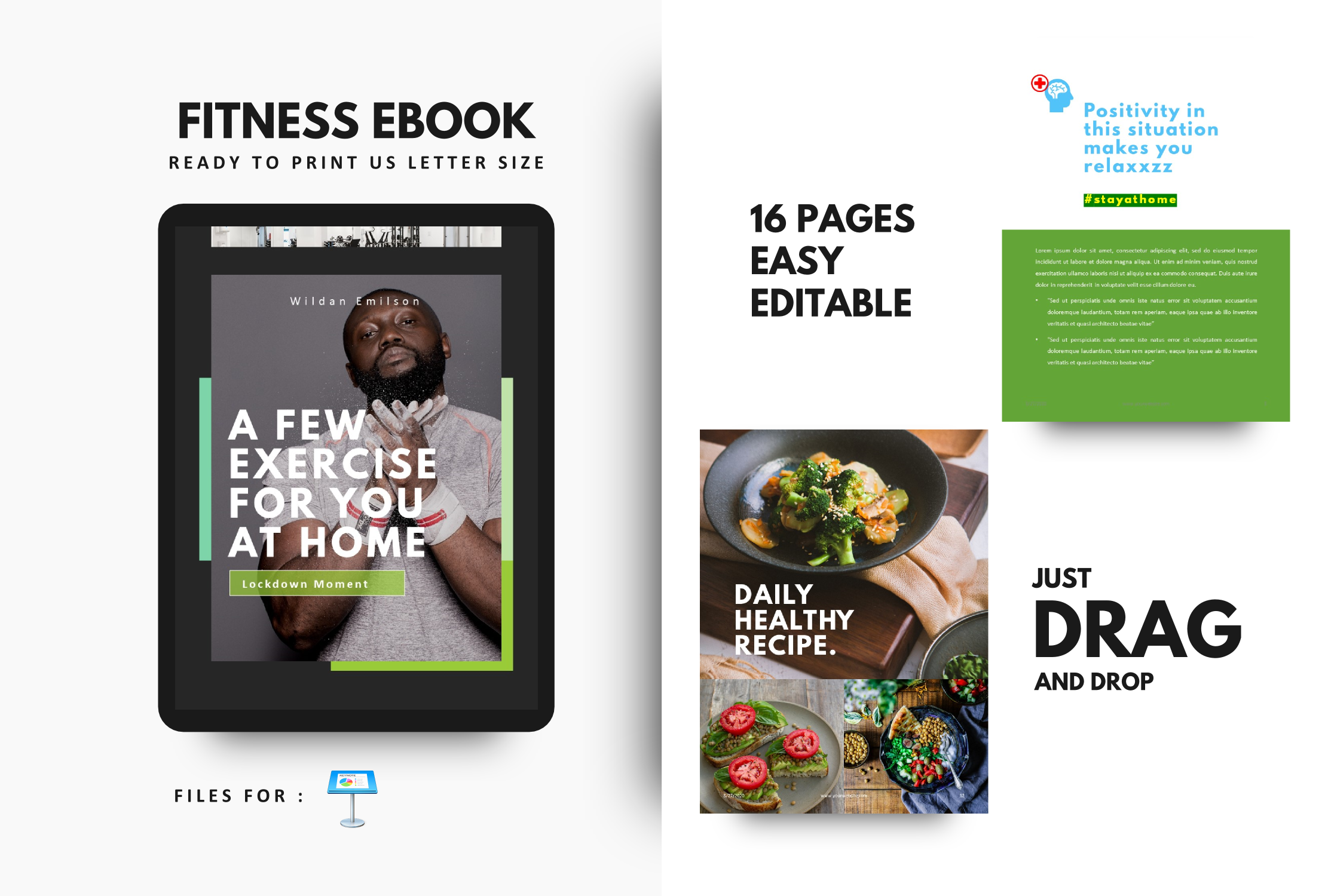 Daily gym at home ebook template, a Brochure Template by rivatxfz