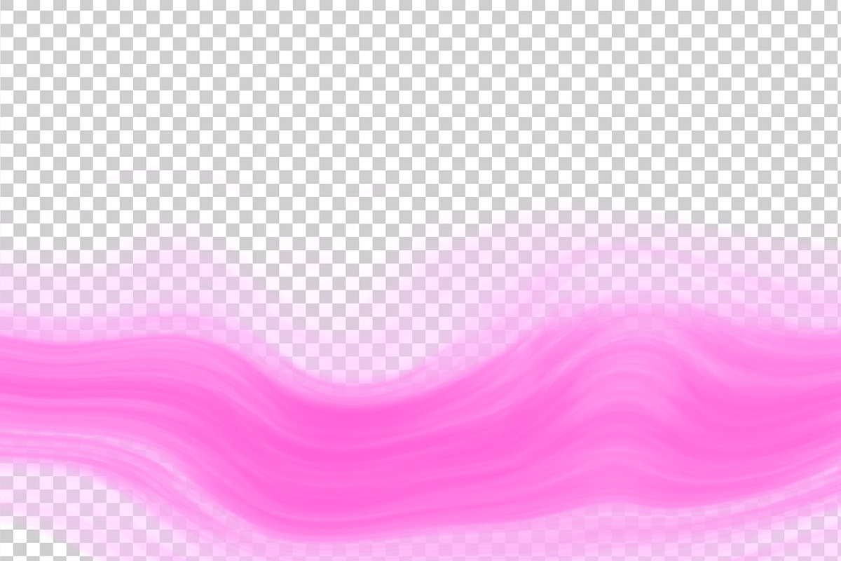 Pink clouds on transparent background