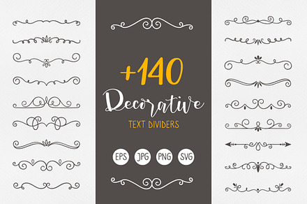 18 Calligraphy Dividers | Graphic Objects ~ Creative Market