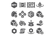 NFT icon set on white background, a Finance Illustration by IhorZigor