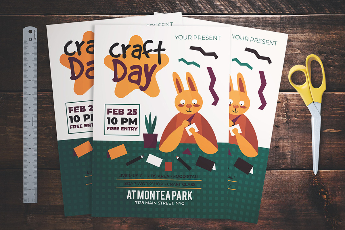 Craft Day Flyer, a Flyer Template by Gumico Studio.