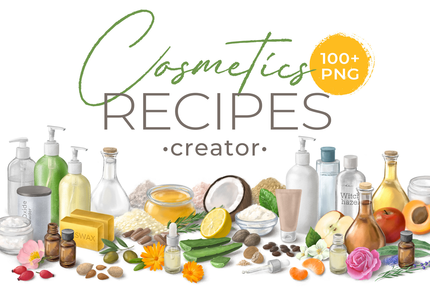 Cosmetics Recipes Creator Set, an Illustration by LeiaSW
