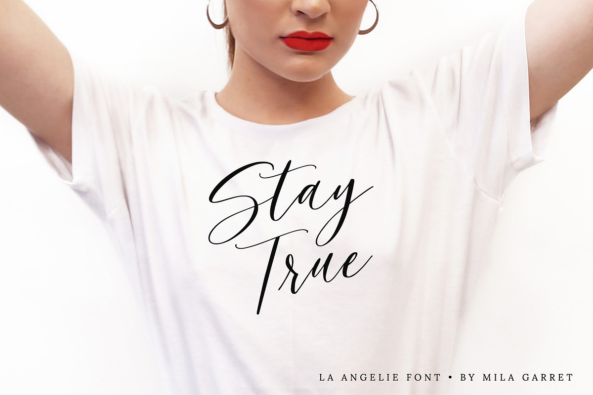La Angelie Wedding Calligraphy Font, a Script Font by Mila Garret