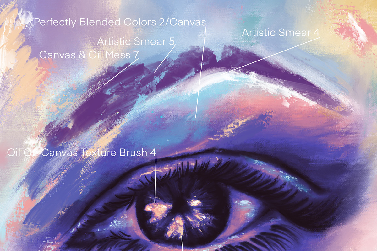 Oil Brushes for Procreate, a Brush Add-On by OlgaRom