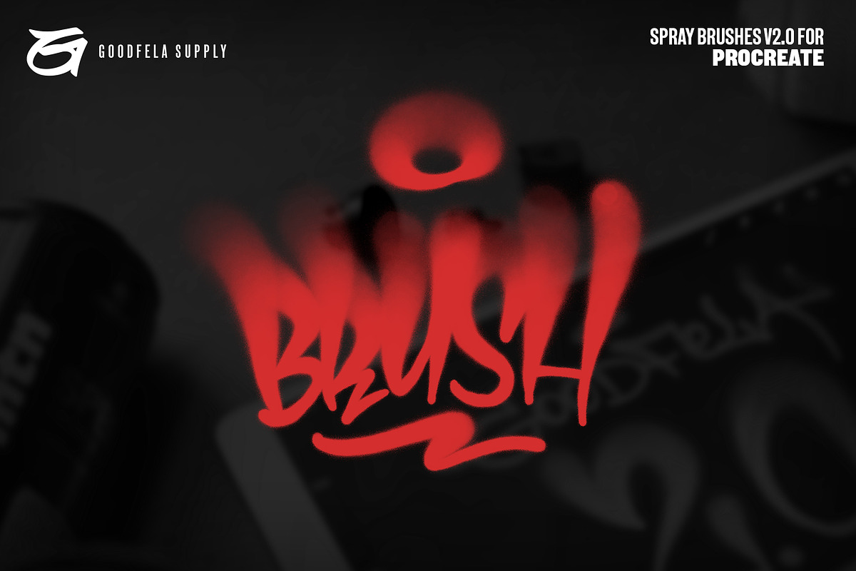Procreate Spray Brushes, a Brush Add-On by Goodfela Supply