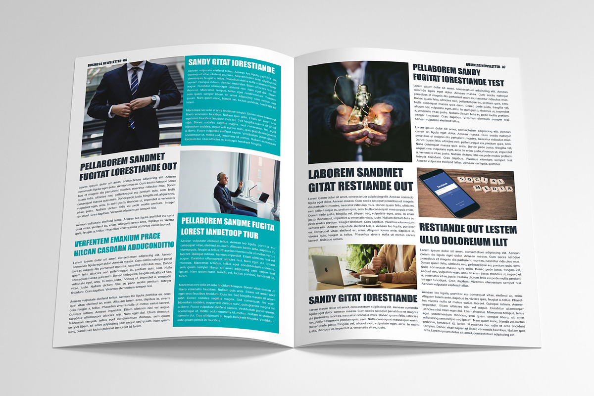 Newsletter template, a Stationery Template by Ultimate Template Shop