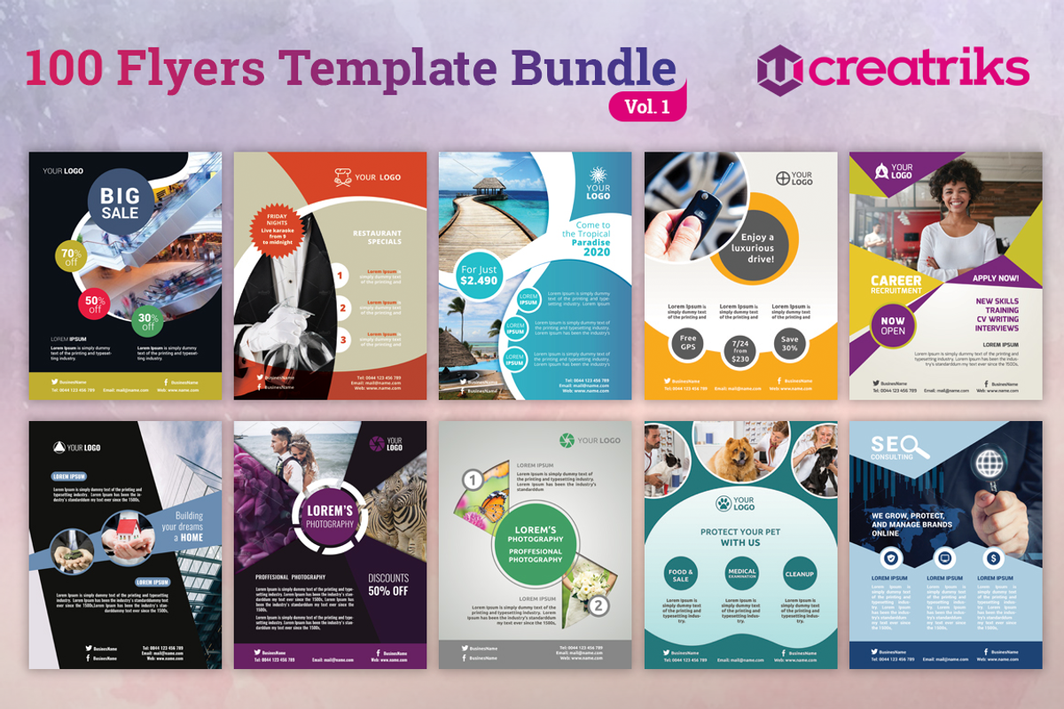 100+ Awesome Flyer Templates, a Flyer Template by Creatricks