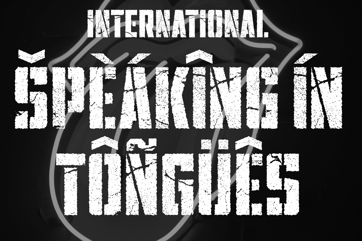 UNSANCTIONED DISTRESSED STENCIL FONT, a Font by Alphabet Agency