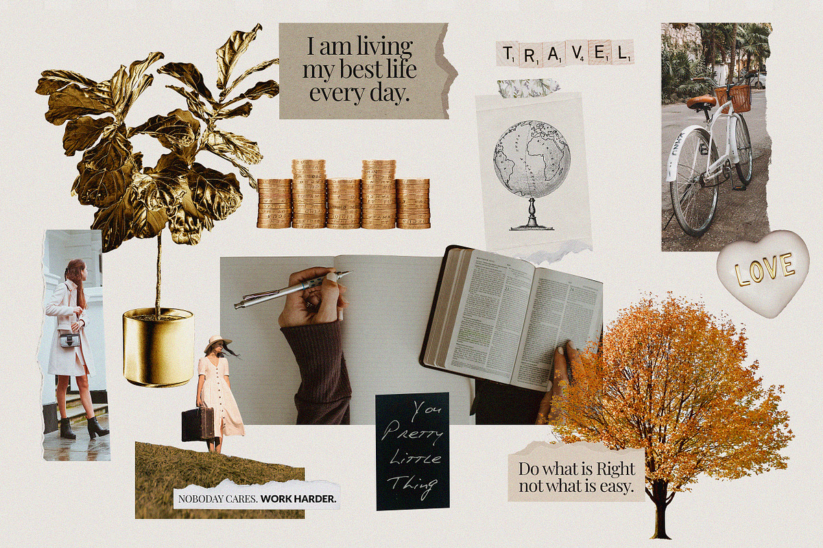 Vision Board Collage Creator, an Object Graphic by Davide Bassu