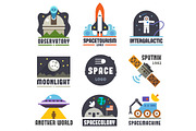 Space logo set, an Illustration by TastyVector